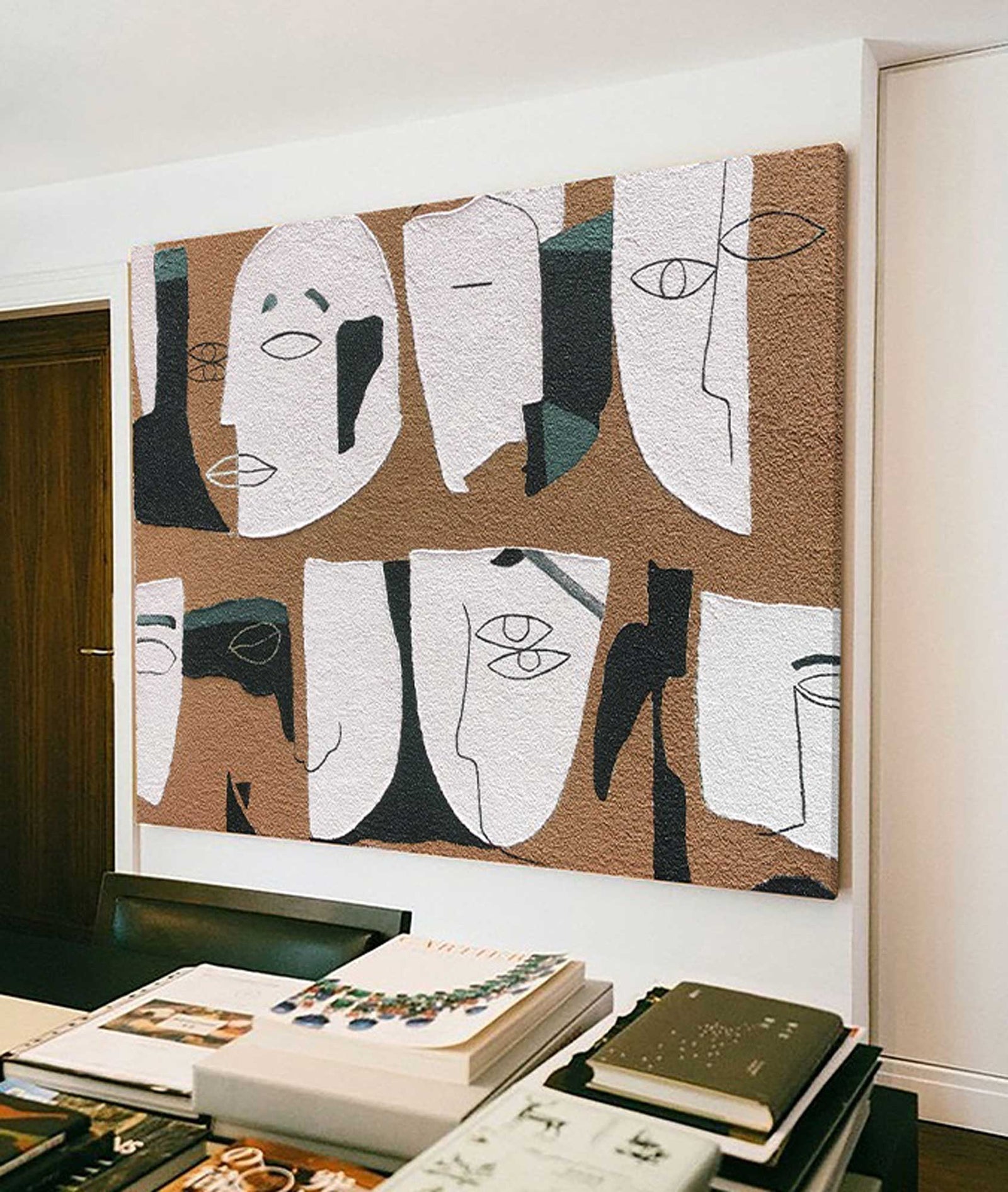 Minimalist Portrait Painting Framed Contemporary Minimalist Art Minimal ...