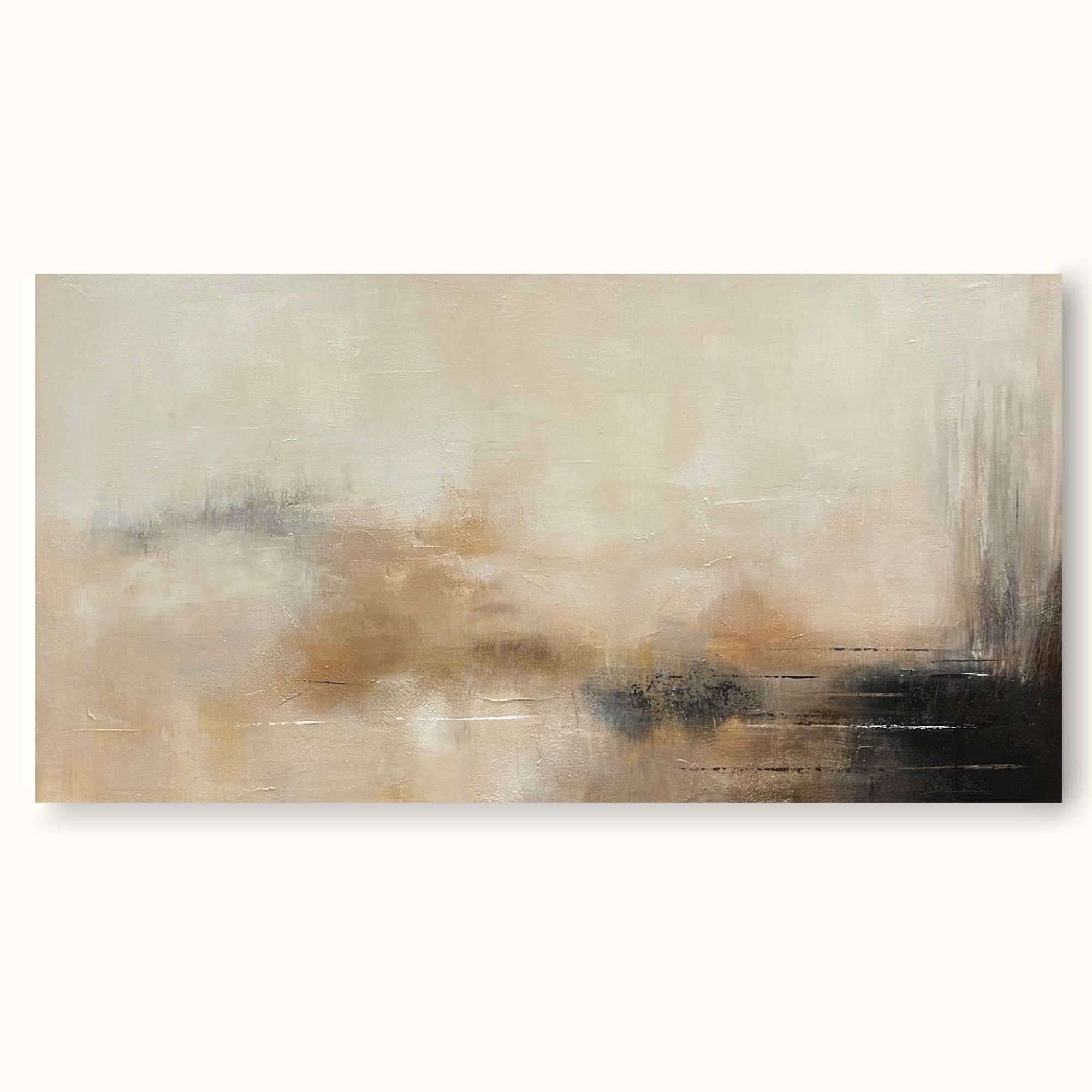 Minimalist Abstract Texture Painting Large Texture Wall Art Beige ...