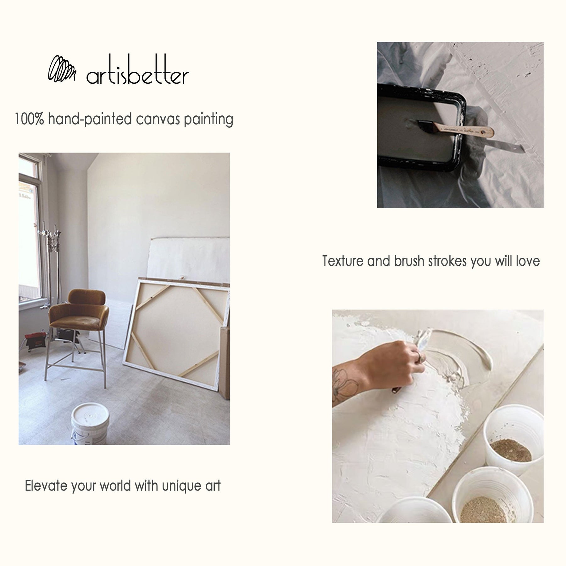 White Plaster Wall Art White Plaster Painting On Canvas Plaster ...