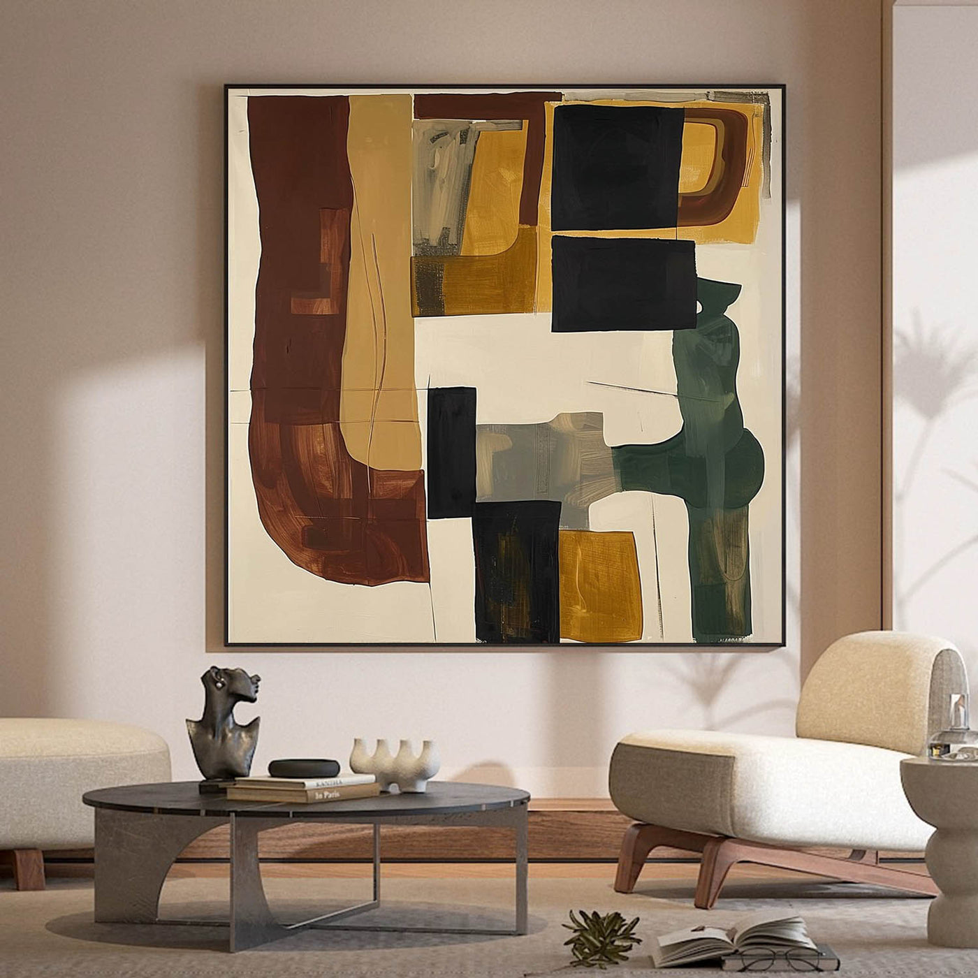 Large Vintage Canvas Art Original Retro Colorful Canvas Wall Art Retro ...