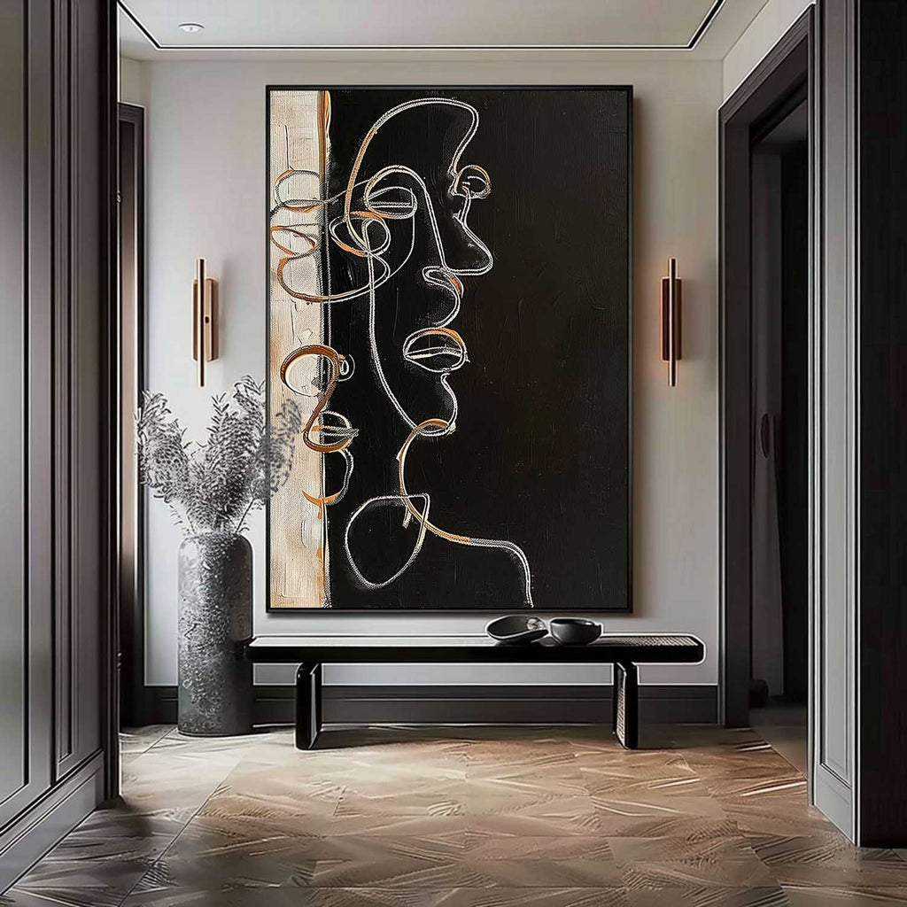 Woman Face Artwork Faceless Portrait Painting Original Woman Face ...