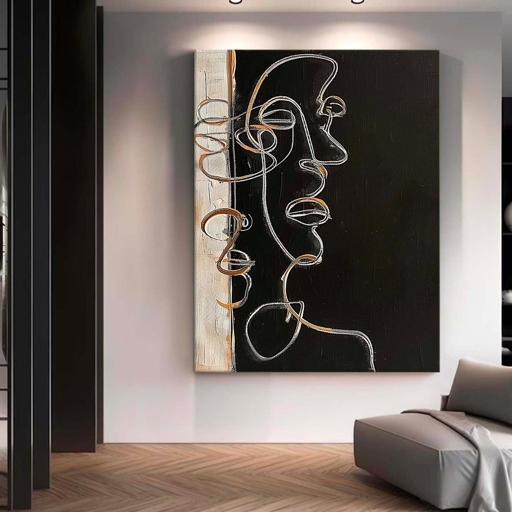 Woman Face Artwork Faceless Portrait Painting Original Woman Face ...