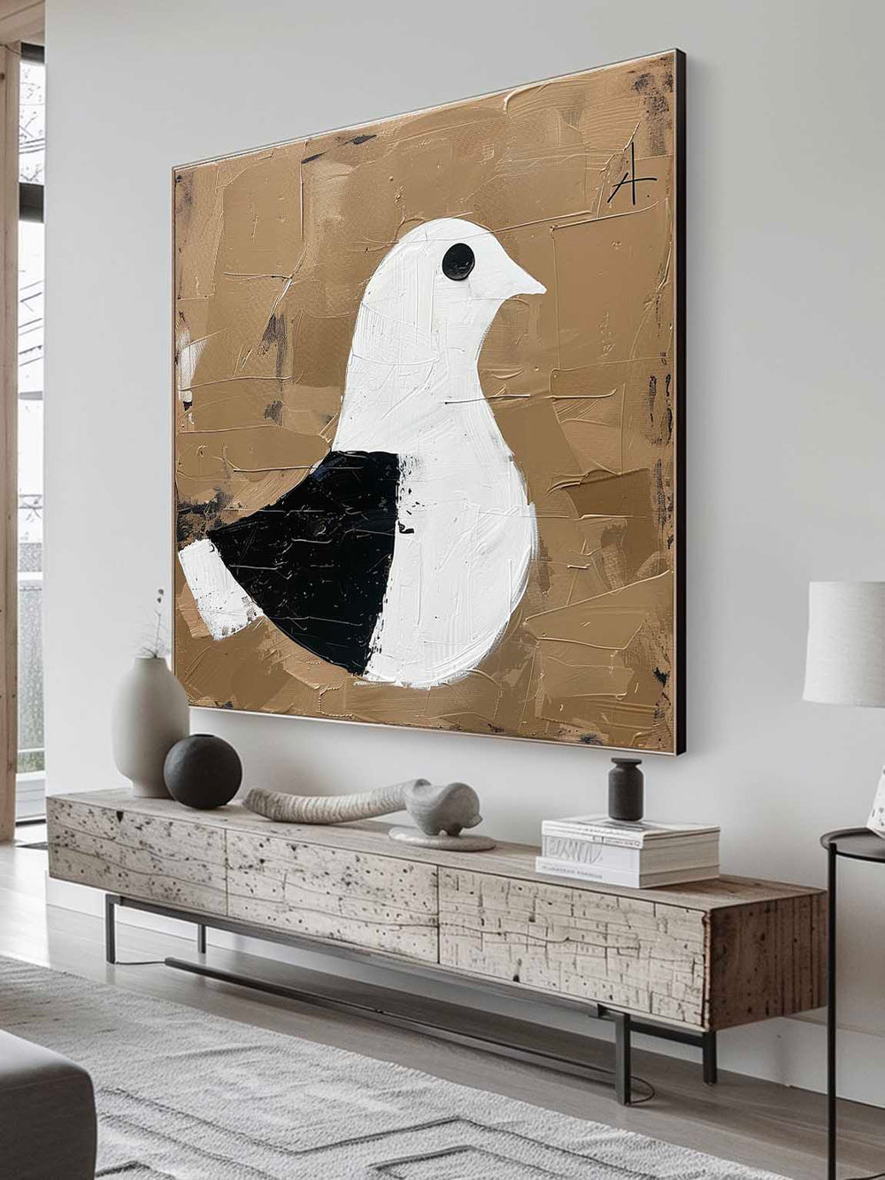 Vintage Handcrafted Dove Wall Art Retro Dove Wall Art On Canvas ...
