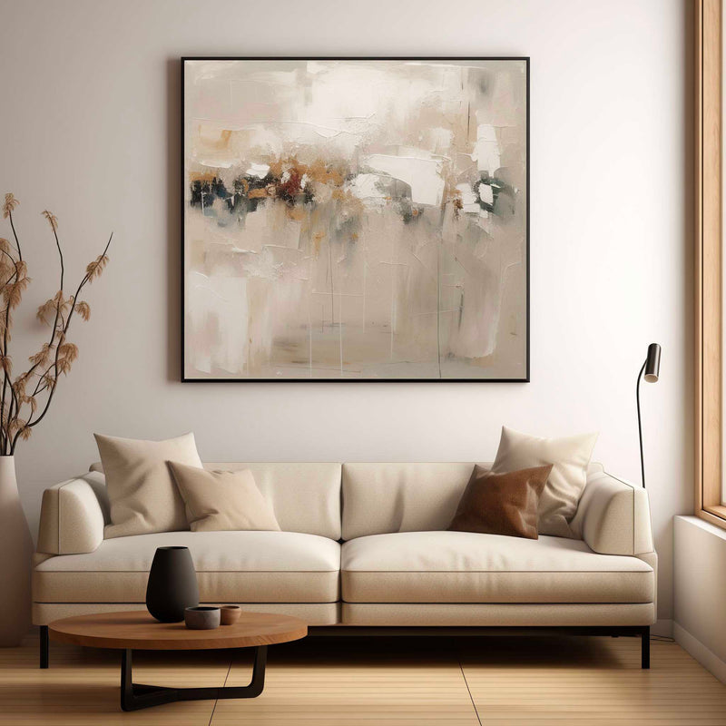 Large Brown And Beige Texture Painting Minimalist Beige Wall Art White ...
