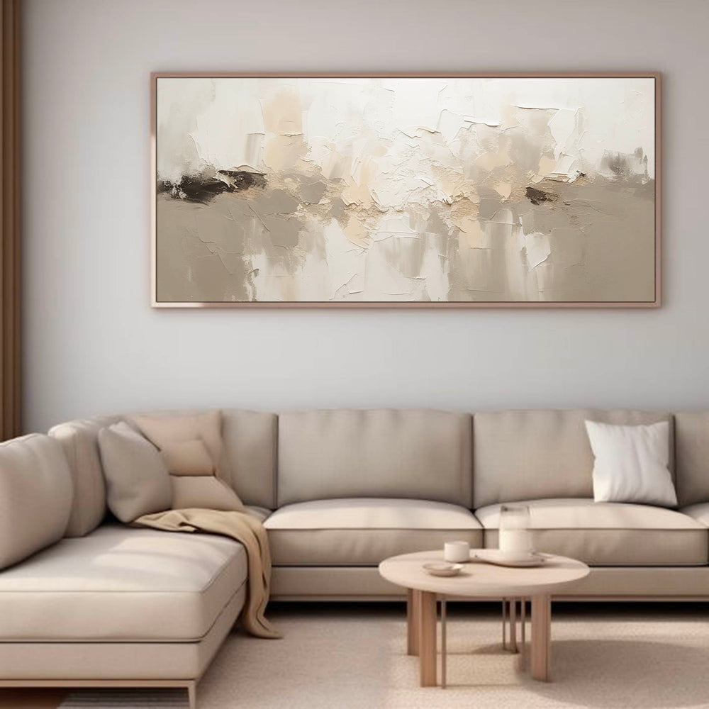 Large Beige Neutral Wall Art Minimalist Beige Abstract Art Original ...