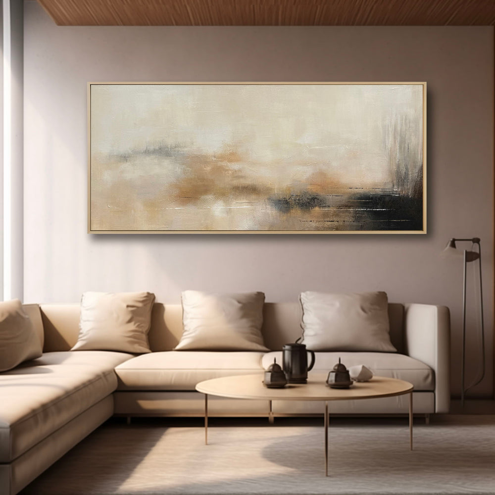 Minimalist Abstract Texture Painting Large Texture Wall Art Beige ...