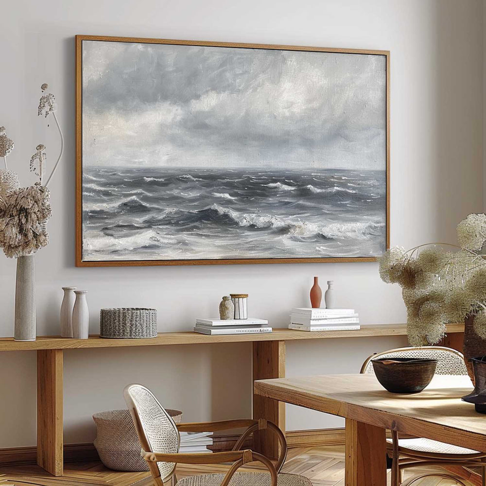Vintage Seascape Art Painting Vintage Seascape Oil Painting Retro Sea ...