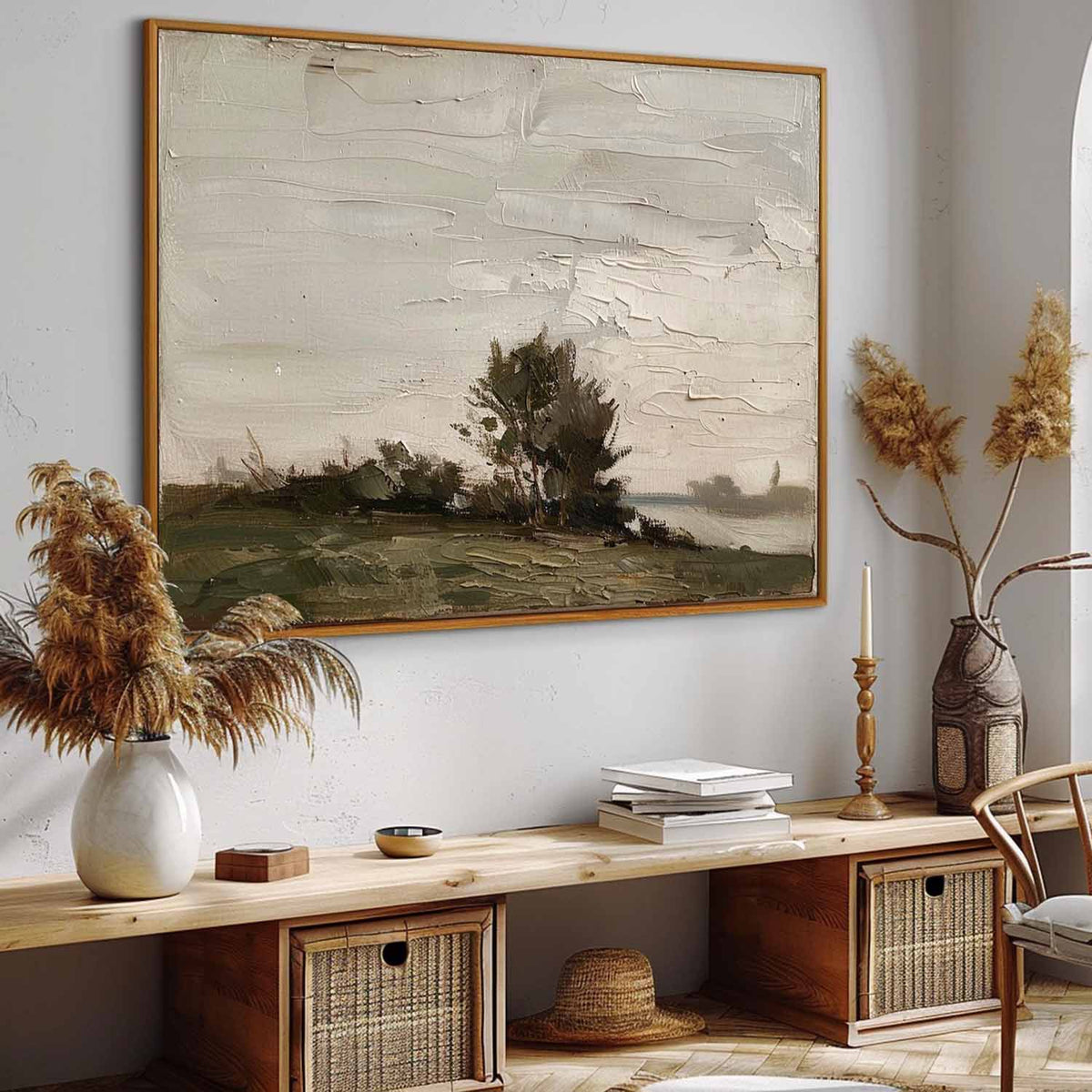 Vintage Oil Landscape Wall Art American Country Landscape Wall Art ...