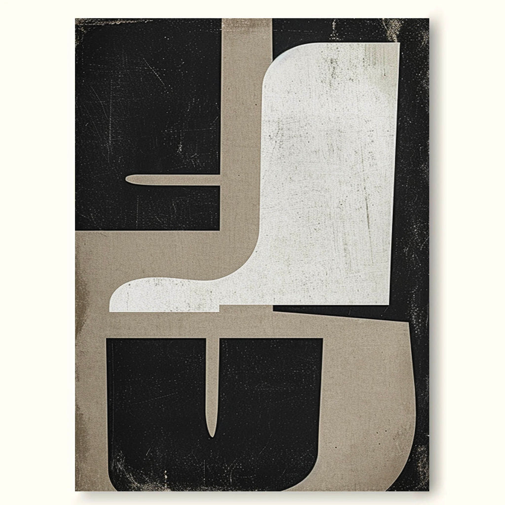 Large Black and White Wall Art White Minimalist Painting Large Black ...