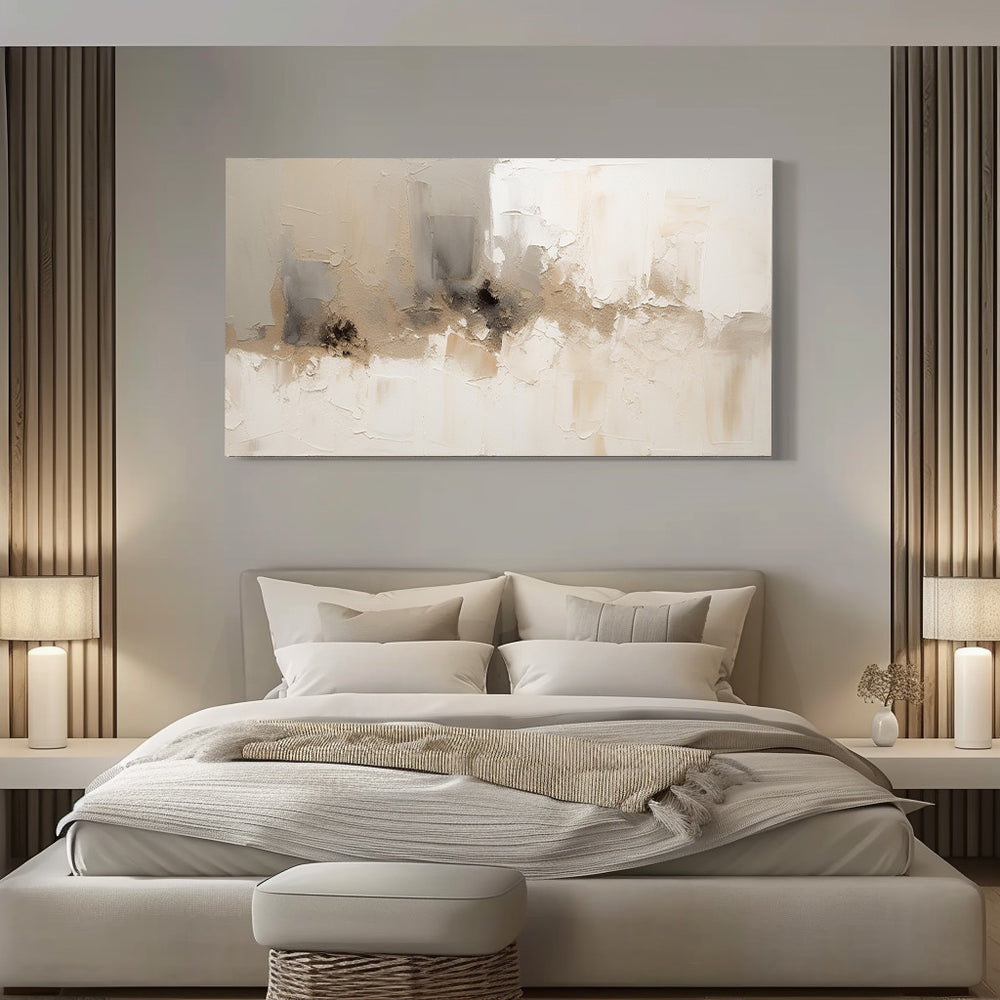 Beige Minimalist Wall Art Large Original Beige Abstract Painting ...