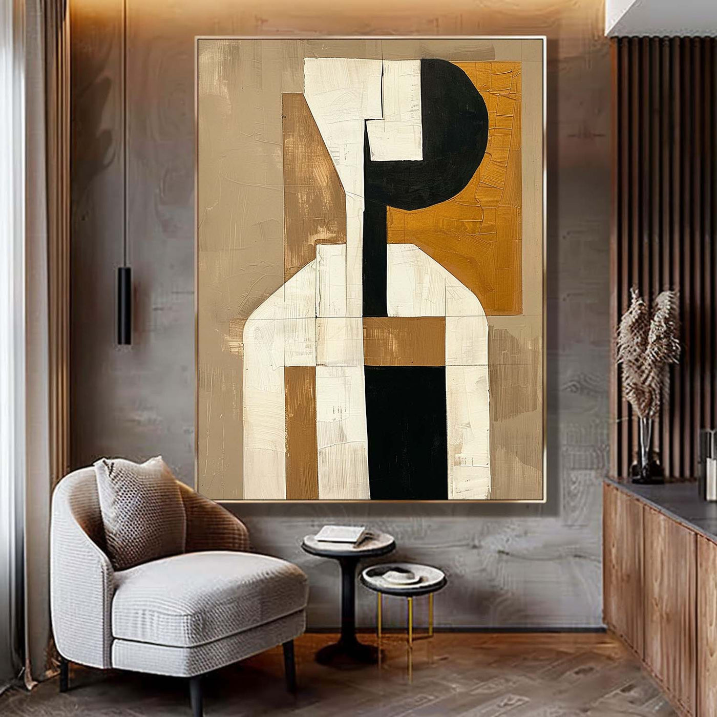 Large Faceless Portrait Painting Color Face Abstract Painting Large ...