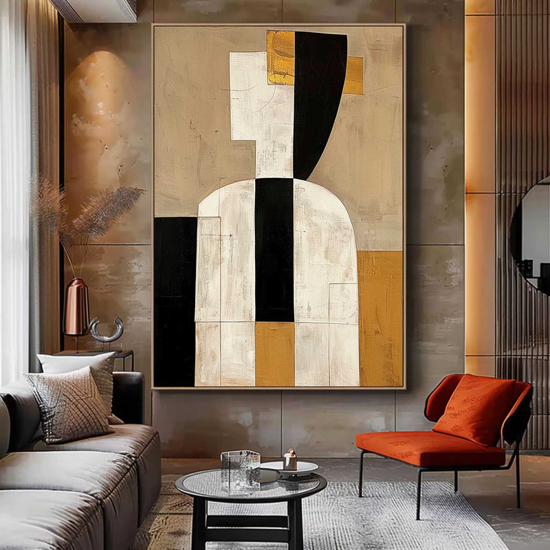 Large Faceless Portrait Painting Woman Face Canvas Art Woman Face ...