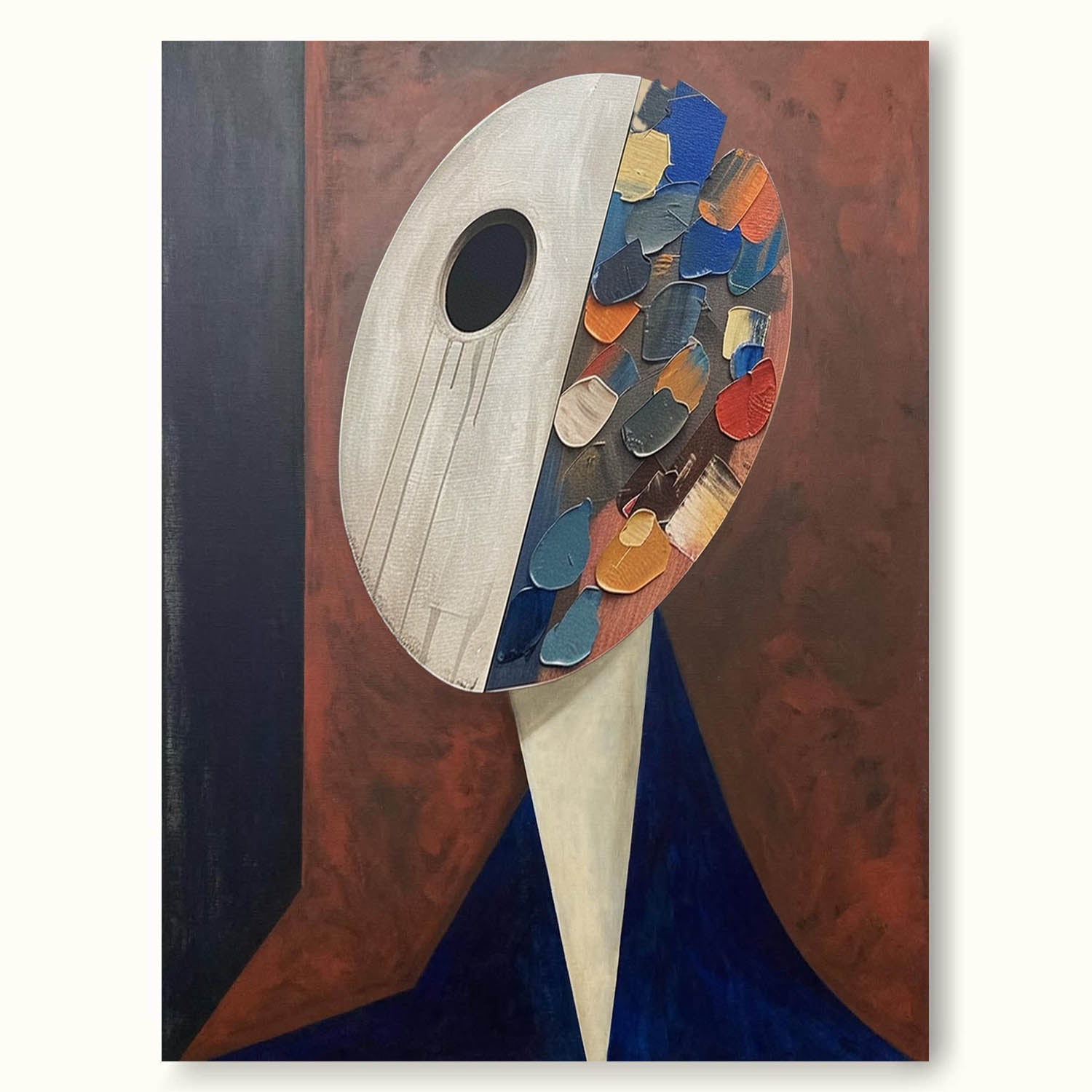 Colorful Face Abstract Texture Painting Colorful Handmade Abstract Face ...