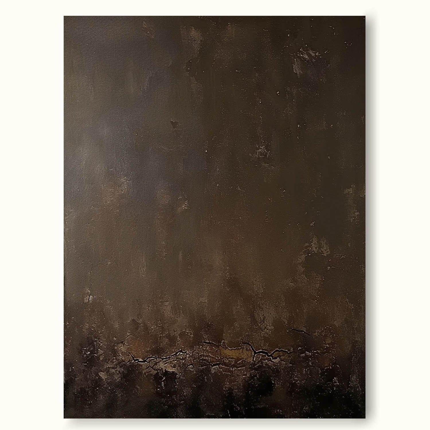 Minimalist Brown Abstract Painting On Canvas Brown Bohemian Painting ...