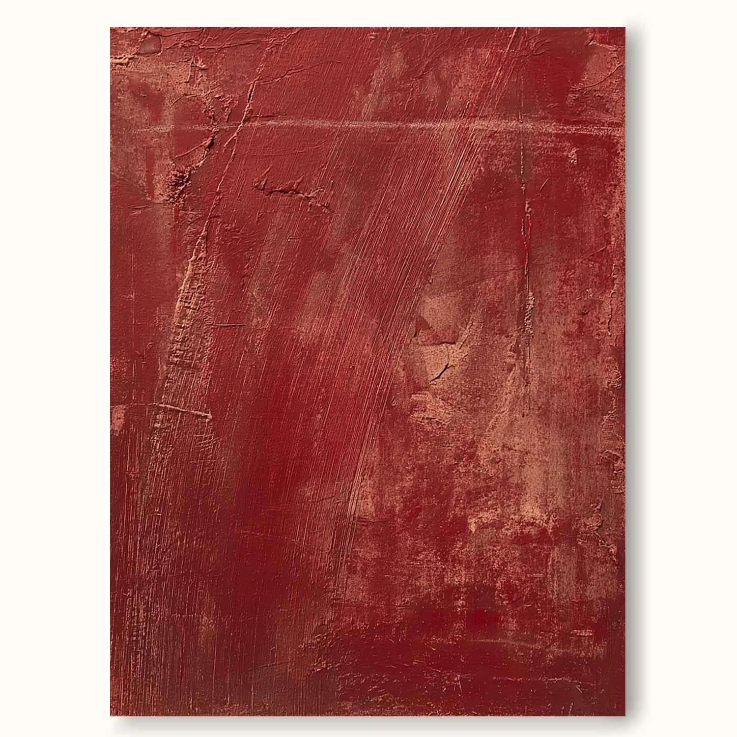 Dark Wine Red Abstract Art On Canvas Deep Red Contemporary Abstract ...