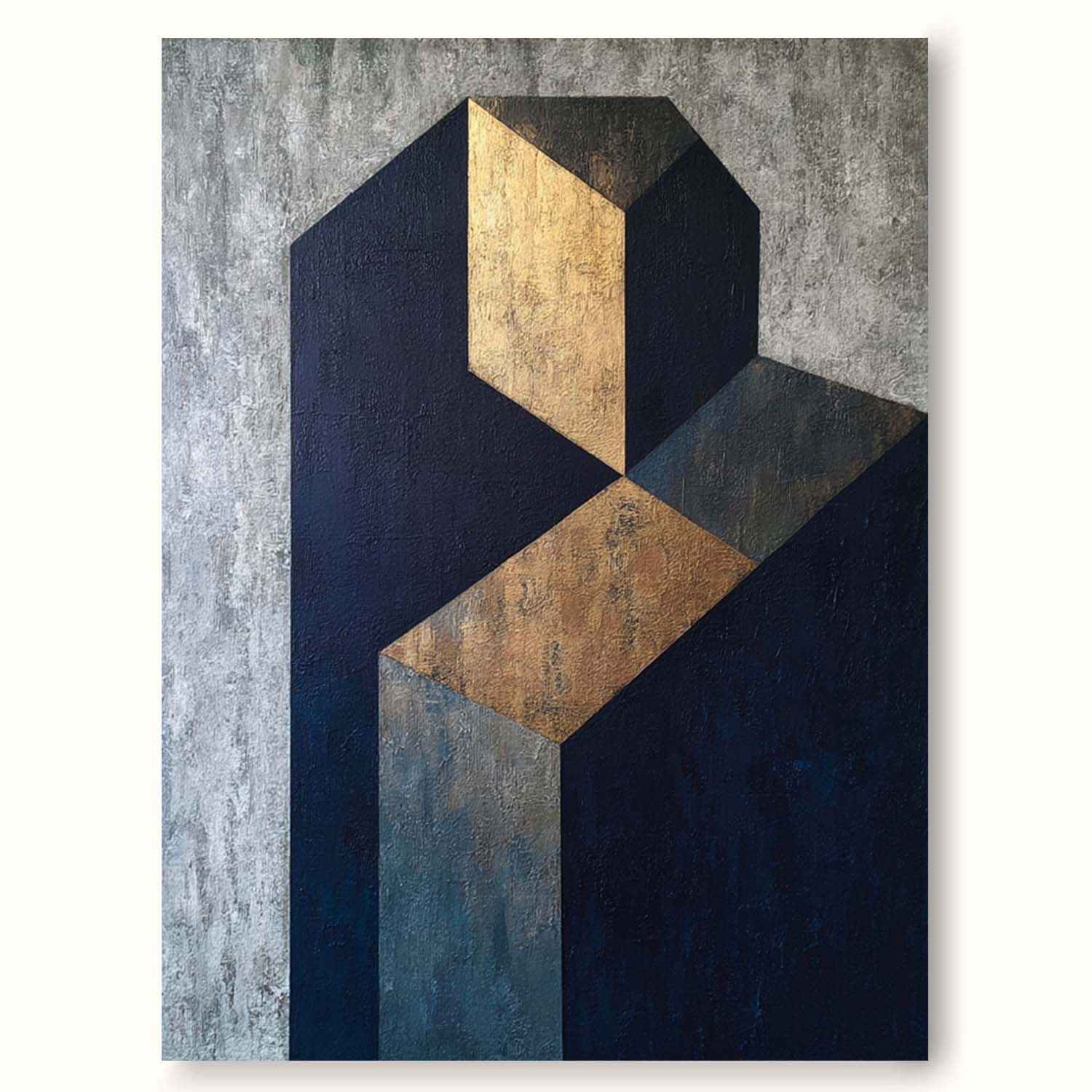Large Geometric Abstract Wall Art Minimalist Geometric Abstract Oil ...
