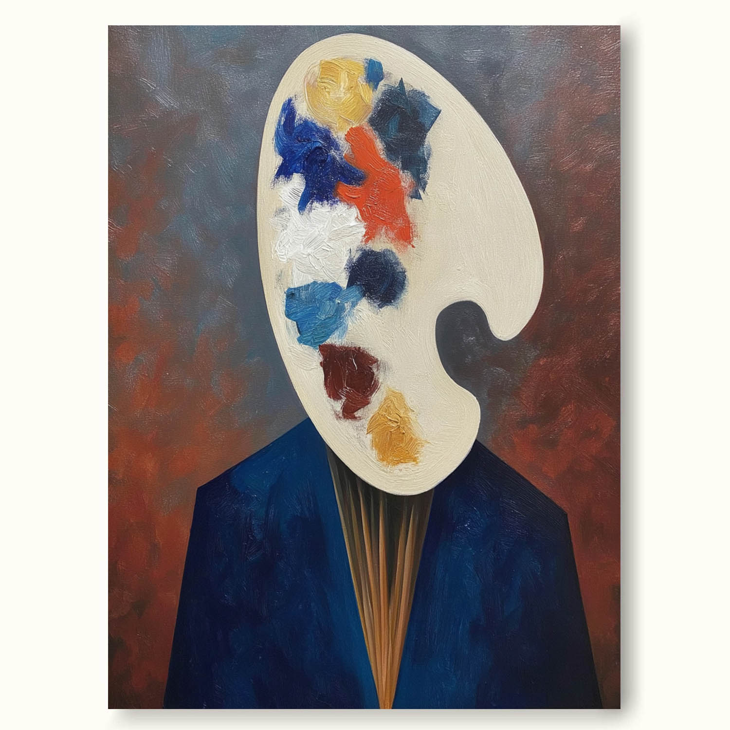 Original Abstract Face Art Minimalist Man Face Wall Decor Handmade ...