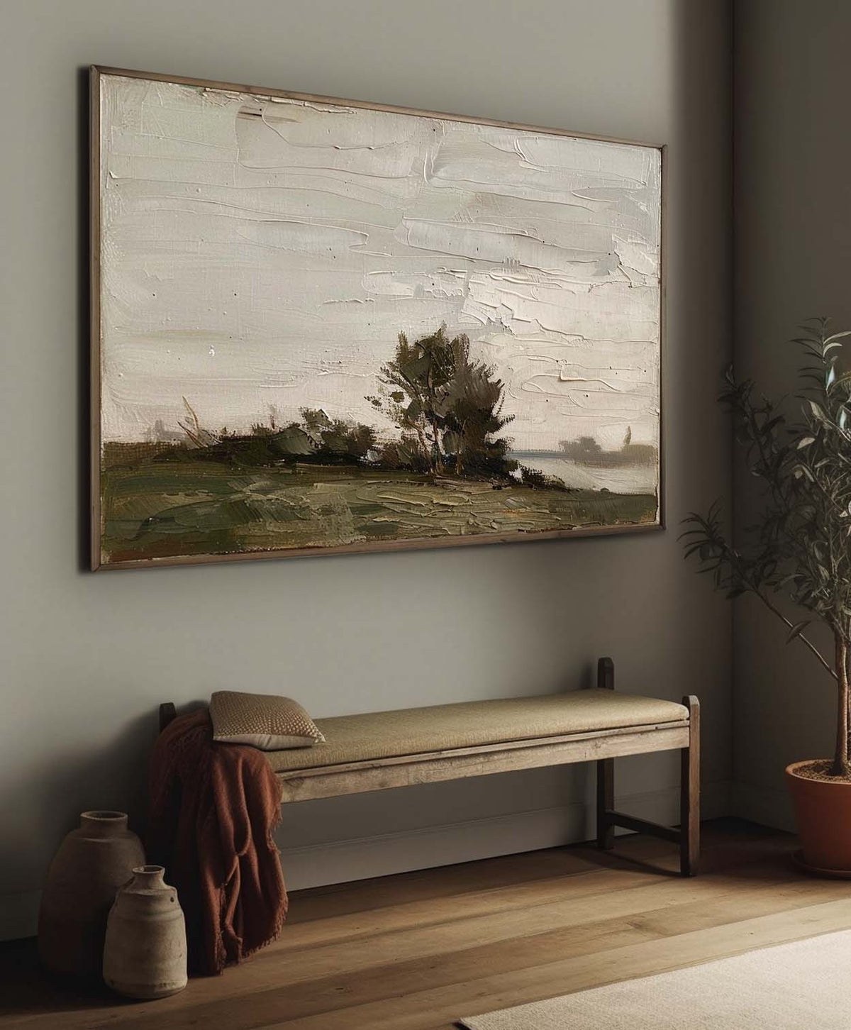 Vintage Oil Landscape Wall Art American Country Landscape Wall Art ...