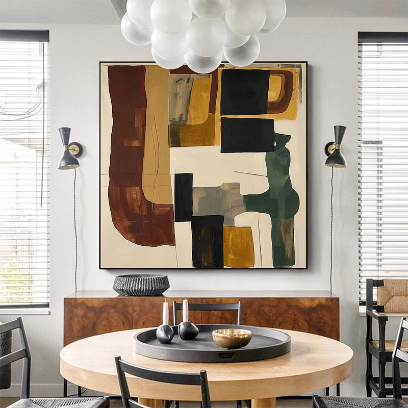 Large Vintage Canvas Art Original Retro Colorful Canvas Wall Art Retro ...