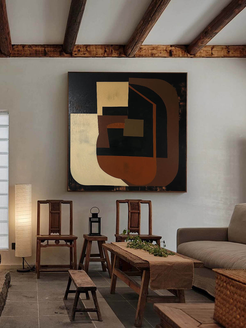 Large Vintage Abstract Oil Painting Vintage Original Abstract Oil ...