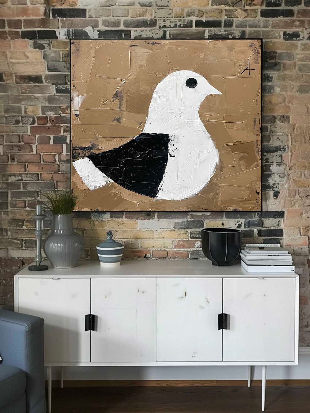 Vintage Handcrafted Dove Wall Art Retro Dove Wall Art On Canvas ...