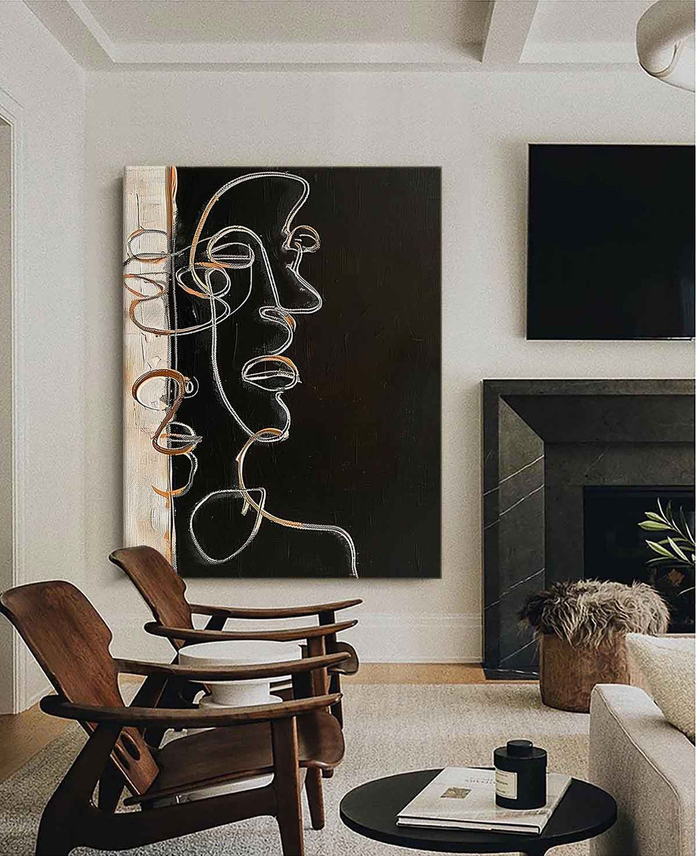 Woman Face Artwork Faceless Portrait Painting Original Woman Face ...