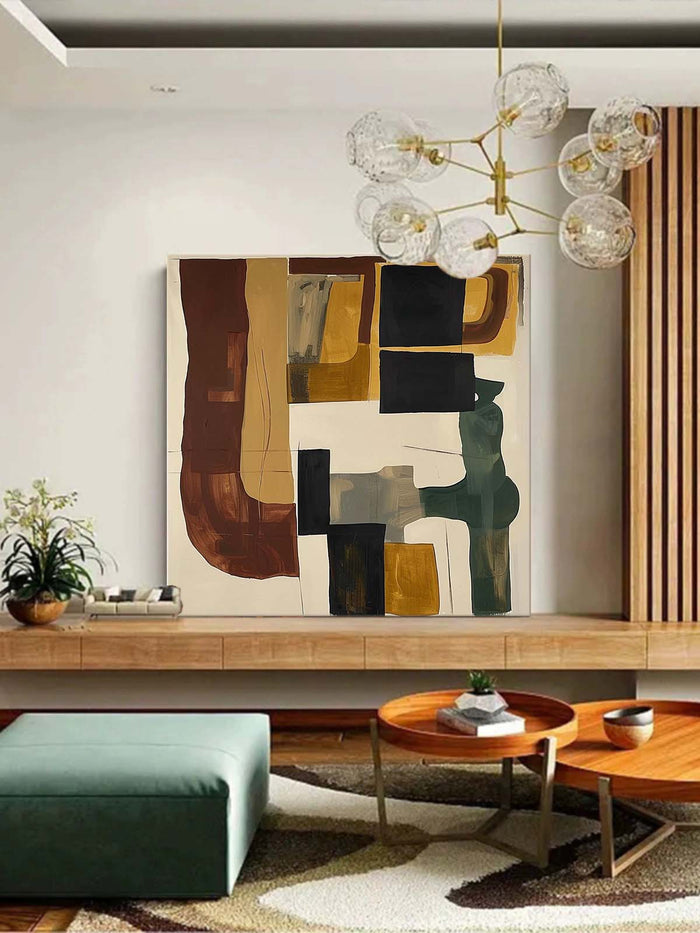 Large Vintage Canvas Art Original Retro Colorful Canvas Wall Art Retro ...