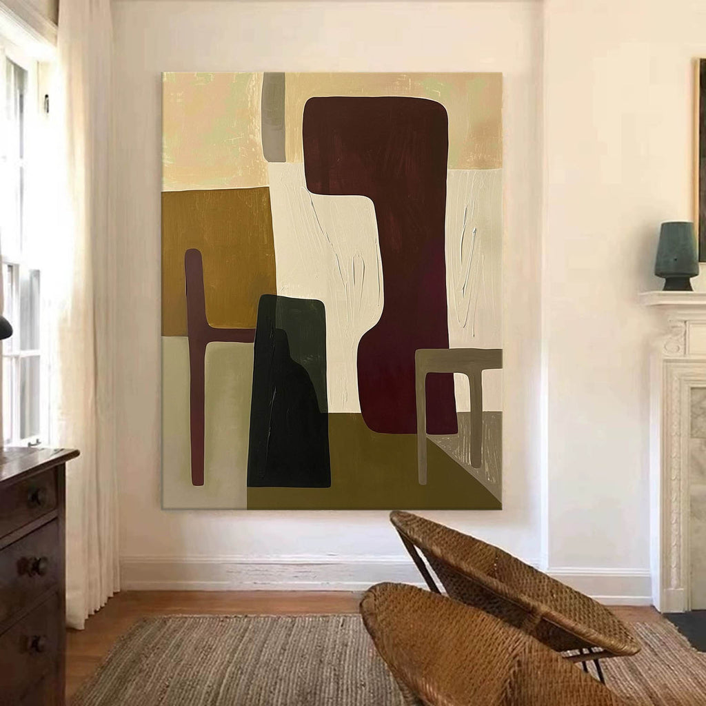 Vintage Midcentury Wall Art Original Abstract Vintage Painting ...