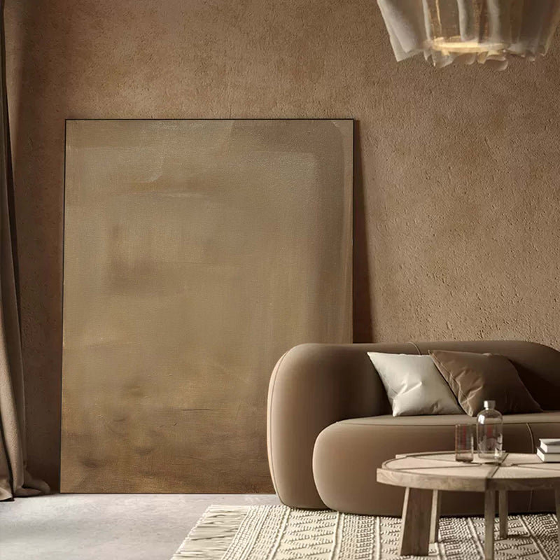 Brown Minimalist Art Large Brown 3D Minimalist Painting Neutral Plaster ...