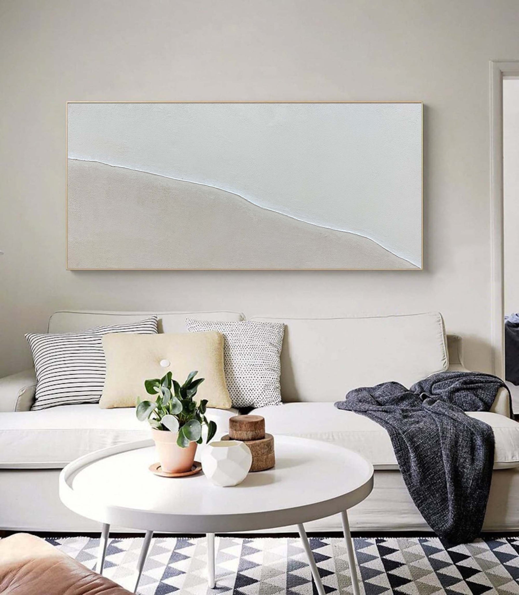 White Plaster Wall Art White Plaster Painting On Canvas Plaster ...