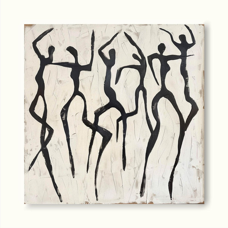 Vintage Black People Abstract Oil Painting Handcrafted Black Abstract ...