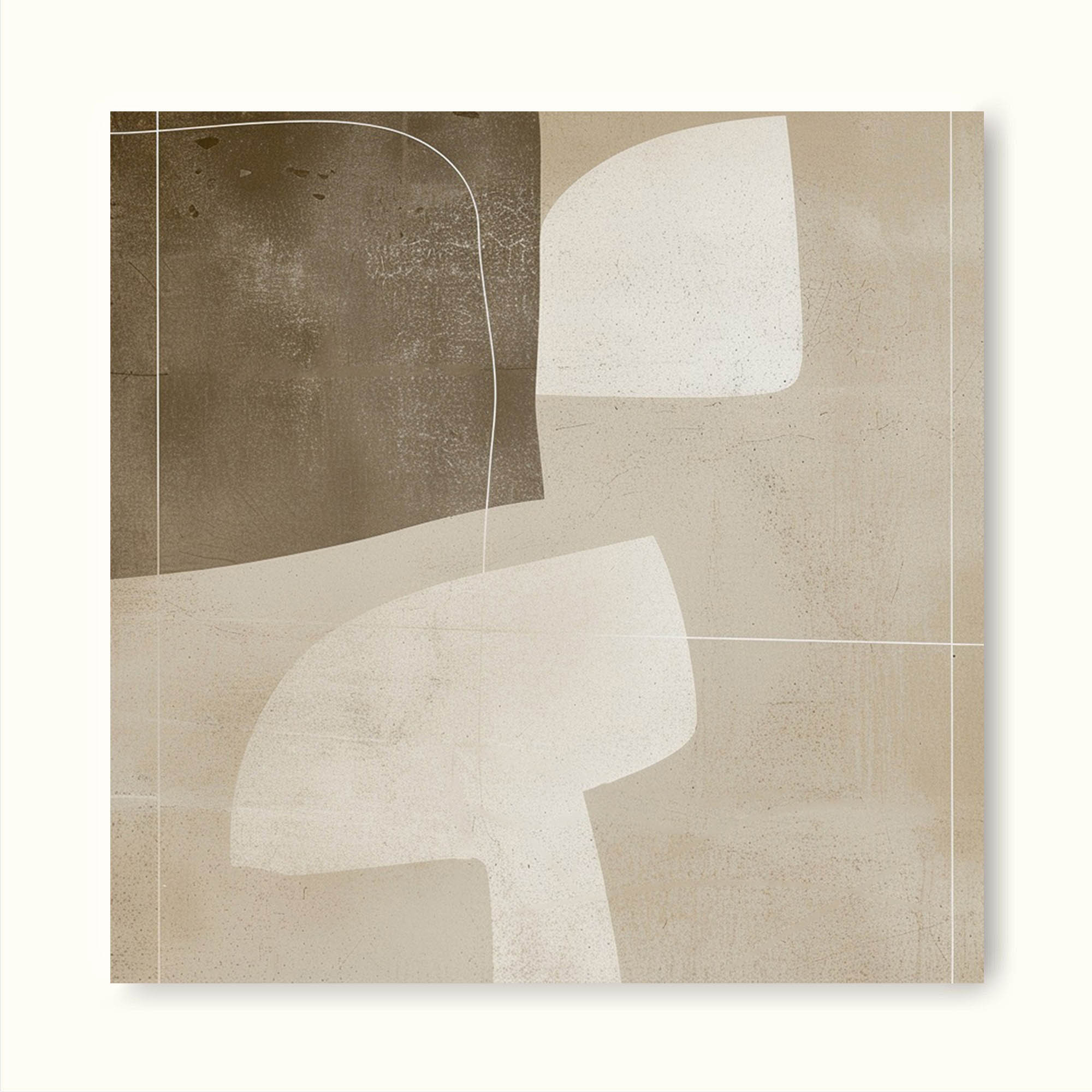 Minimalist Beige Wall Art Large Beige Canvas Painting Neutral Beige ...