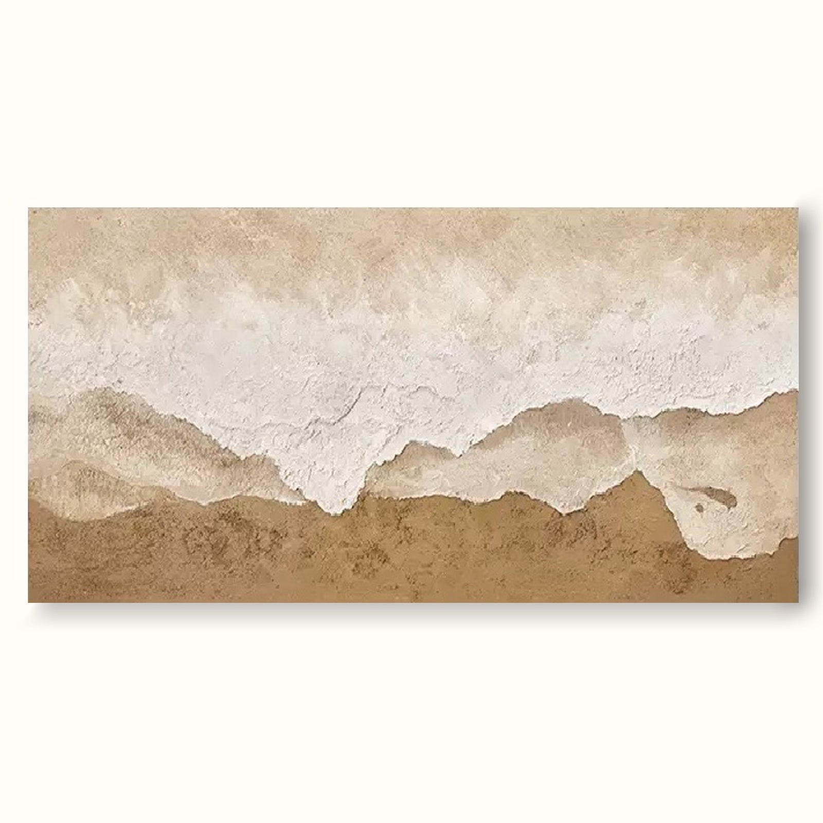 Large Texture Minimalist Landscape Painting Framed Minimalist Living ...