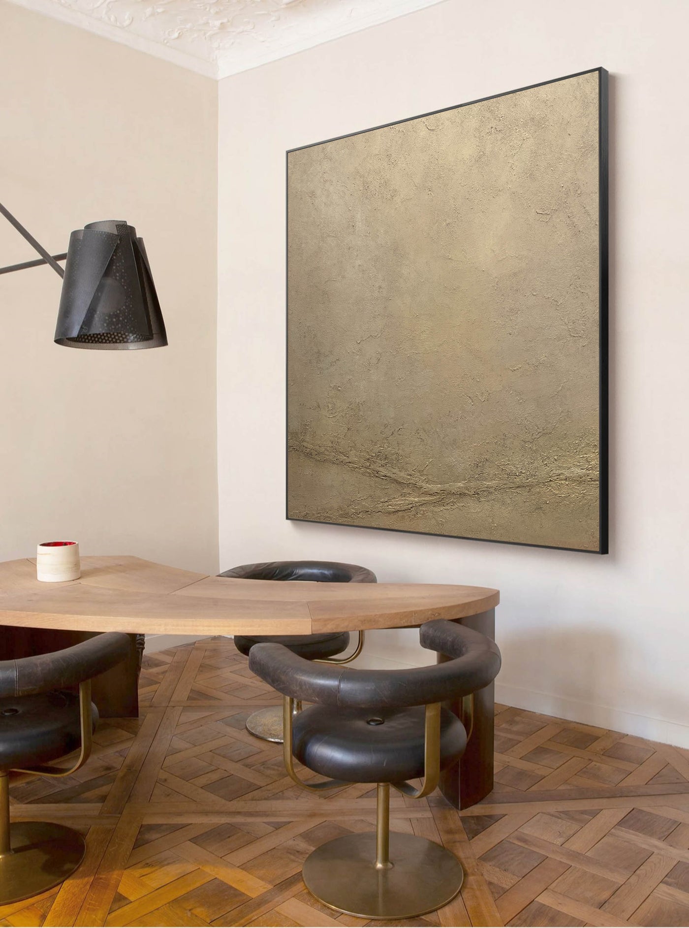 Minimalist Abstract Painting Acrylic Square Minimalist Canvas Art ...