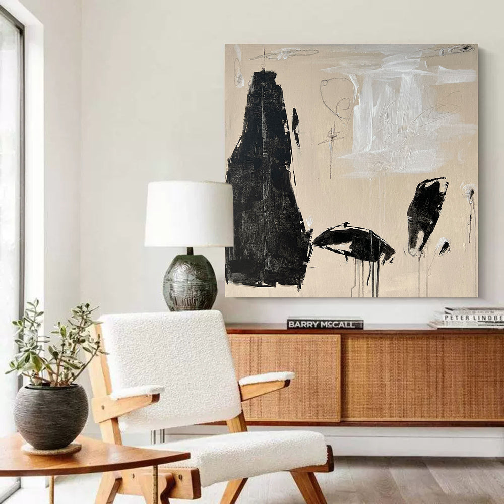 Minimalist Canvas Painting Contemporary Minimalist Art Framed Japanese ...