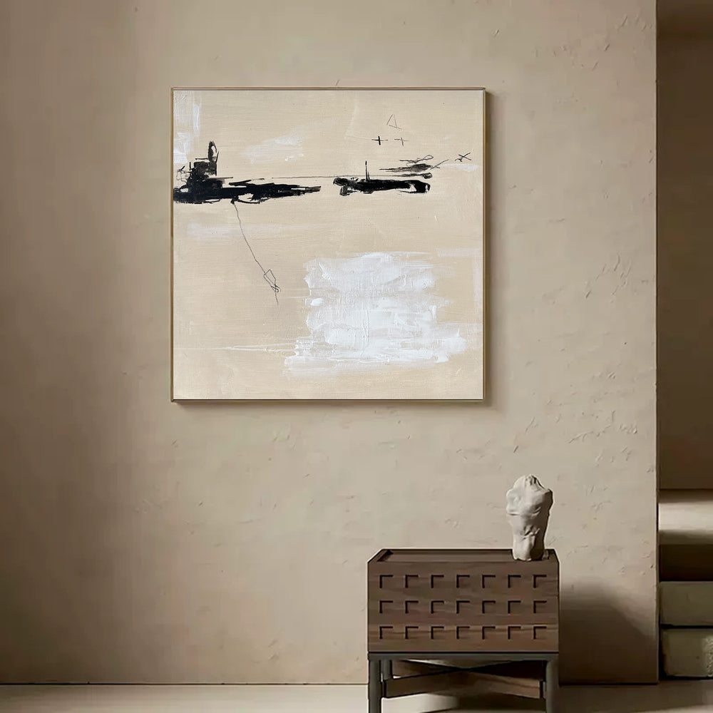 Minimalist Modern Abstract Painting Modern Minimalist Art Framed ...