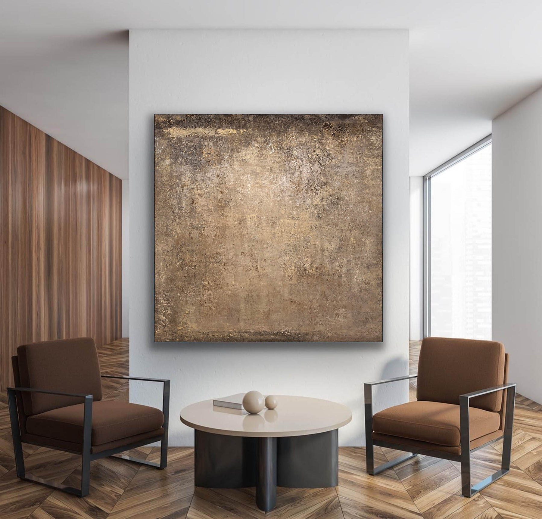 Square Large Modern Textured Minimalist Abstract Wall Art Contemporary ...